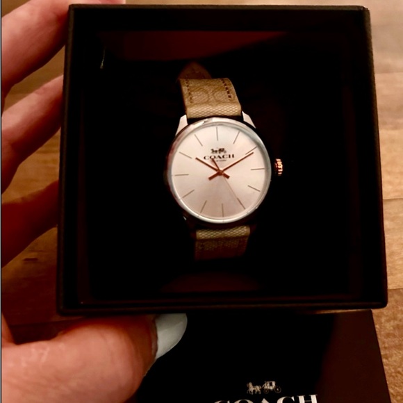 Coach | Accessories | Coach Ivory Ruby Watch 32 Mm Signature Canvas ...